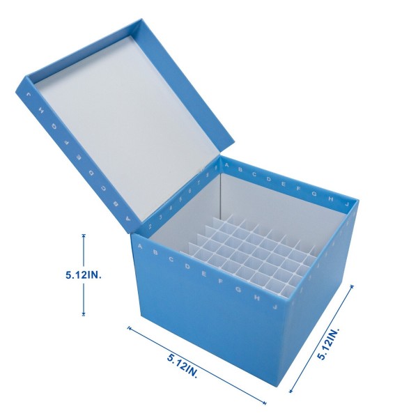 CryoKING® ID-Color™ 3.75in Cardboard Freezer Boxes (81 well), 5/Pack ...
